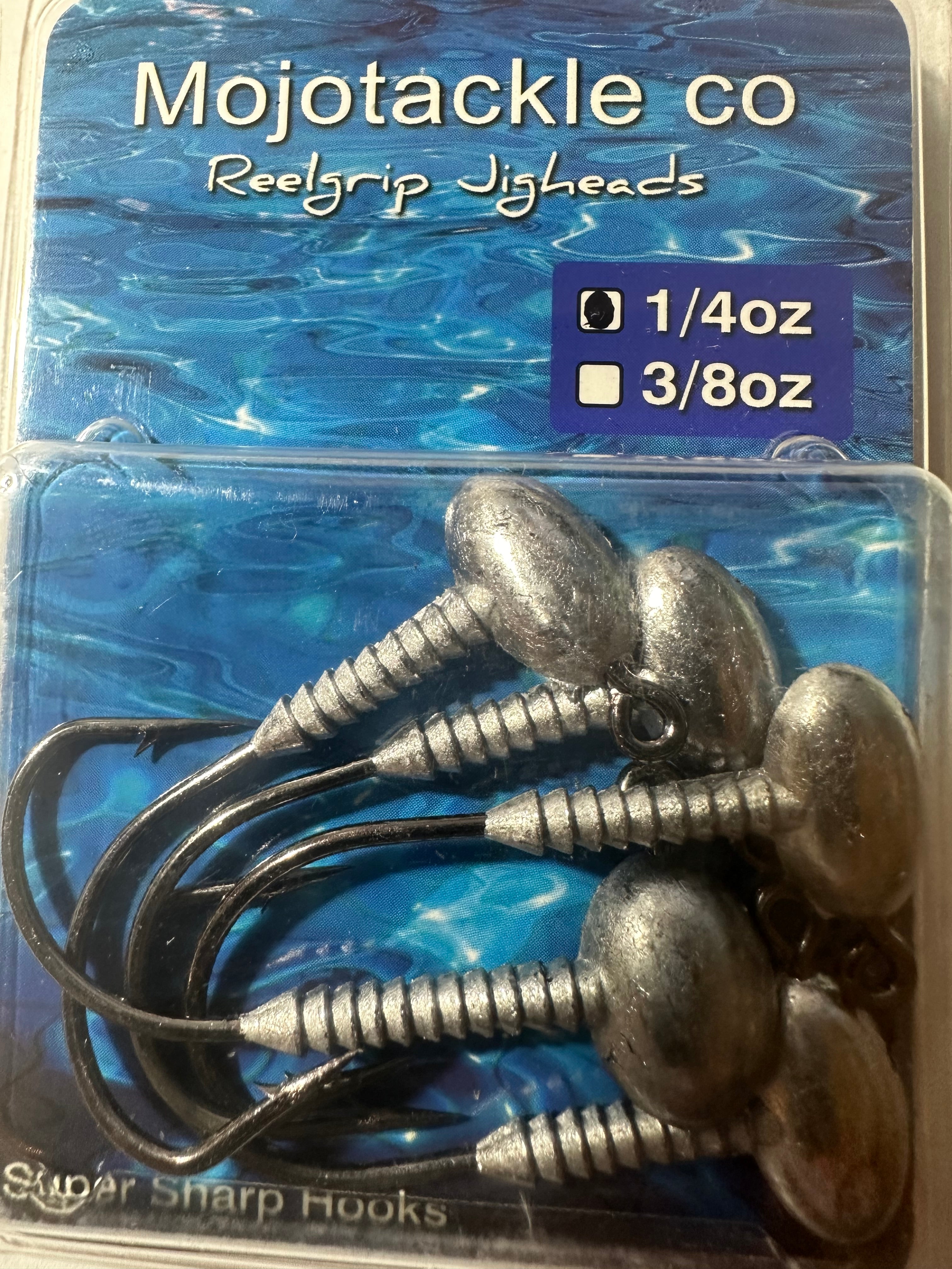 5 Pc Reel Grip 1/4 Oz Jigheads 5/0 Hooks – MOJO TACKLE CO